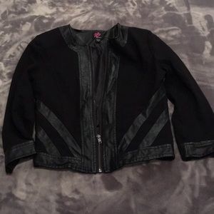 bebe | Jackets & Coats | Bebe Leather Zip Up | Poshmark